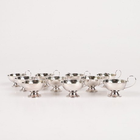 PUNCH MUGS, 10 pieces, silver, K&EC, 1950s. Silver & Metals - Silver ...