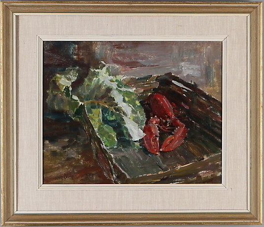 JOHAN BLADH. Still life with lobster, oil on canvas, signed and dated ...
