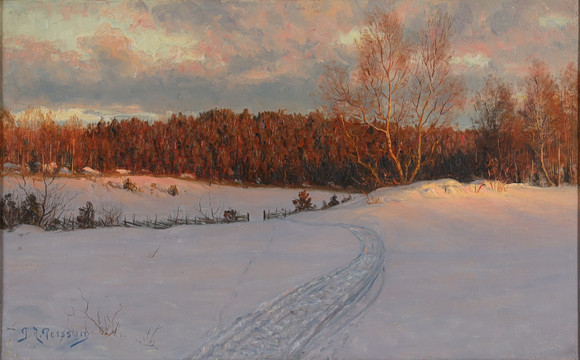 PETER ADOLF PERSSON (1862-1914). Winter landscape. Art - Paintings ...