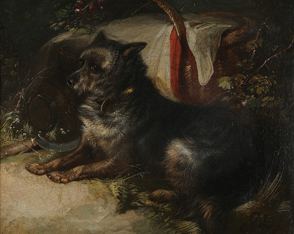 GEORGE ARMFIELD (1808-1893). Dog portrait, signed G. Armfield, oil on ...