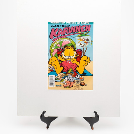 AUTOGRAPH. Jim Davis (1945-) American cartoonist and author of Garfield ...