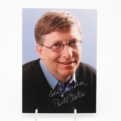 AUTOGRAPH. Bill Gates (1955 -). Is an American computer pioneer and ...