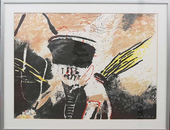 PONTUS CARLE. Color lithograph, numbered 4/200, signed and dated-90 ...