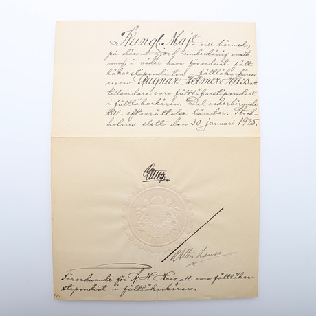 AUTOGRAF- Gustav V (1857-1950), Sveriges Konung 1907-1950. Böcker ...