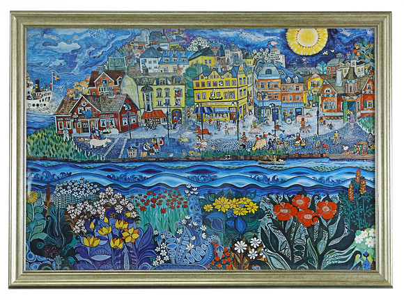 BENGT ELDE. Summer idyll, print, signed in the print. Art - Engravings ...