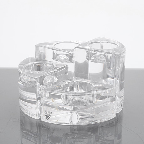 HELENE KRANTZ. Ljusstakar, 4 st. Glas, "Quartet", Orrefors. Glas ...