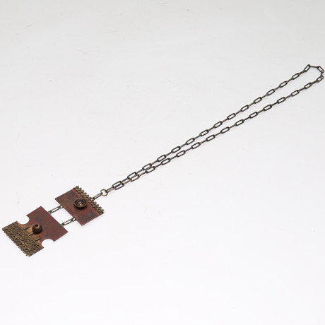 PENTTI SARPANEVA. Attributed to. Necklace, patinated copper. Finland ...
