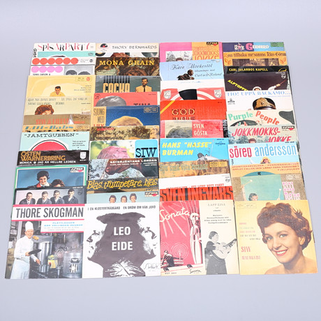 EP-SKIVOR/SINGLAR, ca 40 st, bla Lill-Babs, Thore Skogman ...