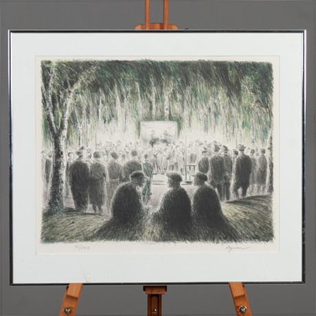 OLLE AGNELL. Color lithograph, signed and numbered. Art - Engravings ...