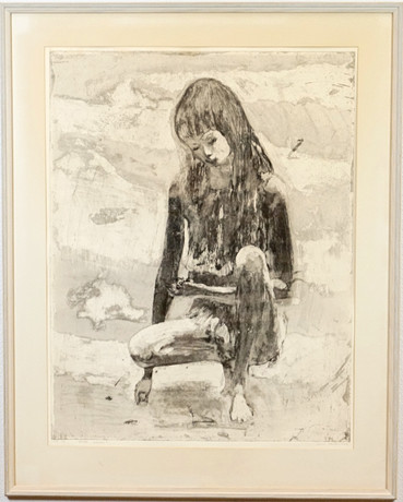 LOUIS BASTIN. Etching, "Pick snails", signed and numbered, 1969. Art ...