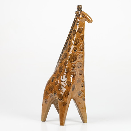 LISA LARSON. The figurine, Giraffe from "Stora Zoo", stoneware ...