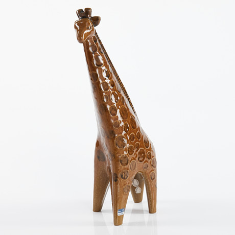 LISA LARSON. Giraffe from "Stora Zoo", figurine, Gustavsberg, stoneware ...