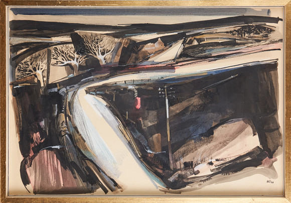 ERIC AULD. (1931-2013), signiert und datiert Aukd -68, Aquarell und ...