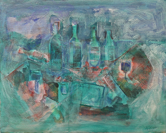 ÅKE R. NILSSON. Mixed media, ''Post festum'', signed and dated on verso ...