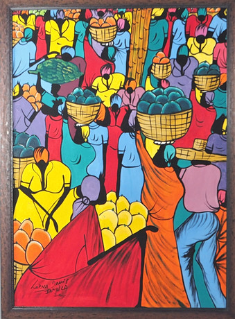 LORNA DAVIS. akryl på duk, Jamaica 2003. Konst - Måleri - Auctionet