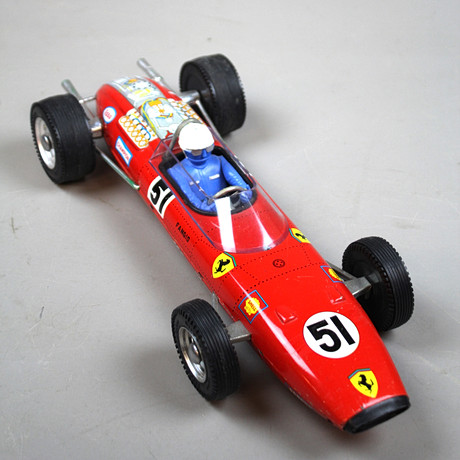 LEKSAKSBIL, Ferrari, litograferad plåt, Rico, Spanien. Leksaker ...