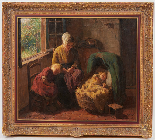BERNARD POTHAST. Paintings, interior with family. Art - Paintings ...