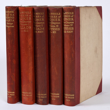 HOMER. The Whole Works of Homer, 5 volumes, 1930-31. Books, Maps ...