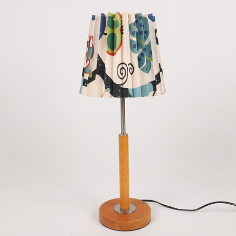 TABLE LAMP with shade "Paradis", wood/metal, Aneta, 2000s. Lighting ...