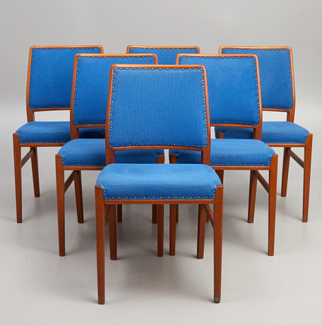 STOLAR, 6 st, 1940/50-tal. Möbler - Fåtöljer & Stolar - Auctionet