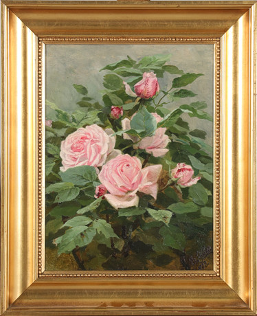 EMMA LÖFFLER (1843-1929) rose bouquet, oil on canvas. Art - Paintings ...