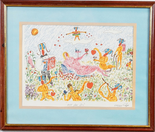 COLOR LITHOGRAPHY, "All for you" Oid. artist, signed, numbered. Art ...