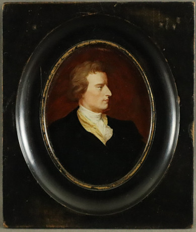 - SCHILLER - Miniature painting, oval portrait Friedrich von Schiller ...