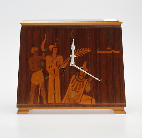 TABLE CLOCK, "The Wise Men", Birger Ekman for Mjölby Intarsia, 1930s ...