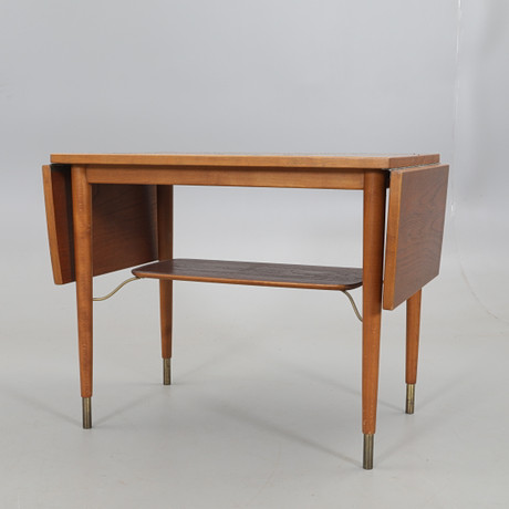 TABLE with newspaper shelf, retro, teak, 1960s. Furniture - Tables ...