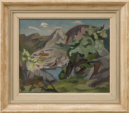 ERLING MERTON. Landscape, oil on Board, signed. Art - Paintings - Auctionet