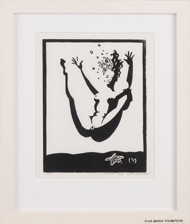 YLVA MARIA THOMPSON. figure composition, woodcut, numbered 2/25, signed ...