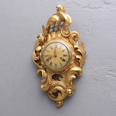 WALL PENDULUM, gilt, rococo style. Clocks & Watches - Wall Clocks ...