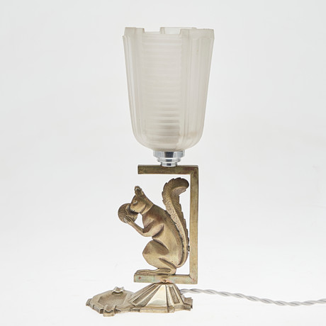 Monix, Art Deco table light / lamp, metal, glass, 1930s, France ...