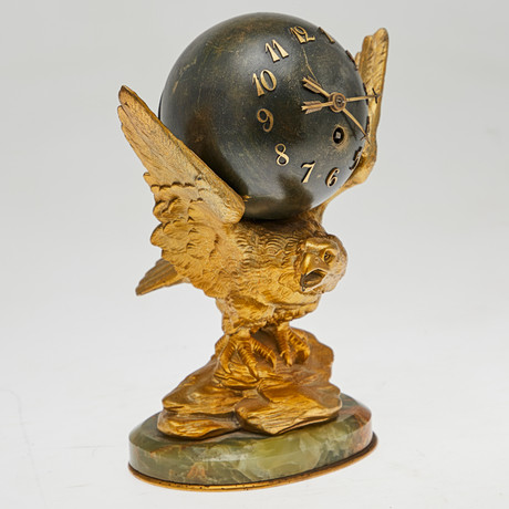 Bordsklocka/Empire klocka, marmor, brons, Frankrike, cirka 1850 ...