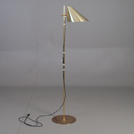 HANS-AGNE JAKOBSSON. Floor lamp, model G 185, brass, adjustable light ...