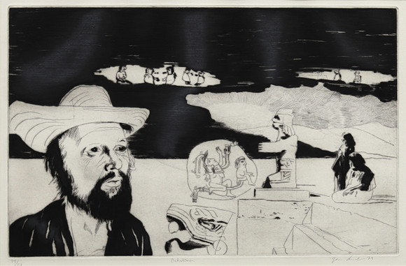 JAN DAHLGREN. "The Viewer", etching No. 34/50, signed and dated -79 ...