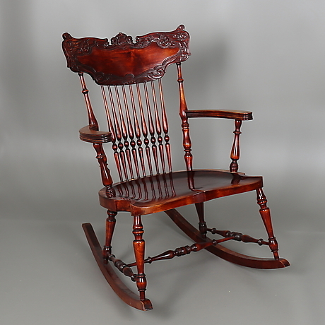 Rocking chair in wood, Empire style, Finland / Russia, 19th century ...