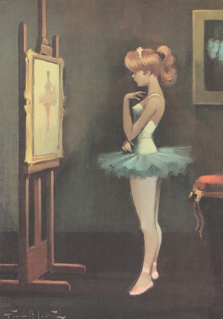 JUAN GIRALT LERIN. Ballerina, watercolor, watercolor, signed. Art ...