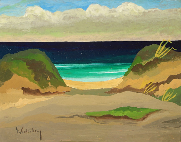 ERIC CEDERBERG. Strand, tempera, signerad E. Cederberg. Konst - Måleri ...