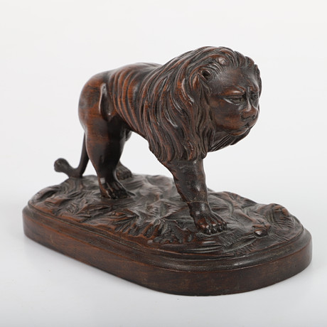 SCULPTURE, lion, carved wood, 1700s / 1800s. Art - Sculptures & Bronzes ...