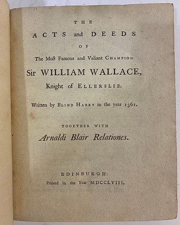 HENRY, THE MINSTREL. Handlingar och gärningar från den mest kända och ...
