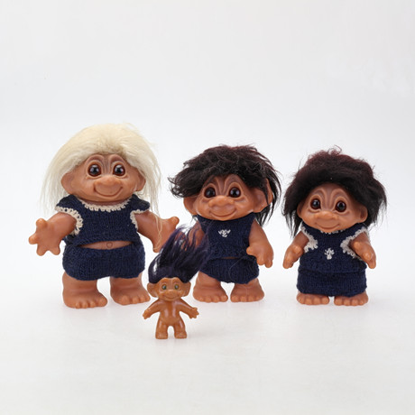 TROLL, 4 stycken, plast, DAM, Danmark. Leksaker - Leksaker - Auctionet