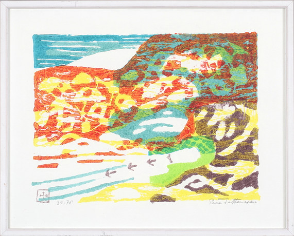 RUNE PETTERSSON. Composition, woodcut, signed and numbered 34/75. Art ...