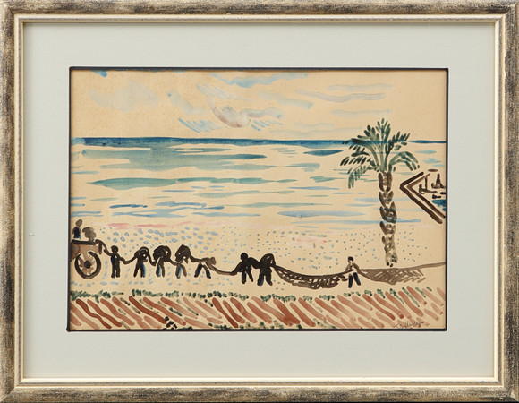 TORSTEN BILLMAN. "Fiskare Malaga", blandteknik, signerad. Konst ...