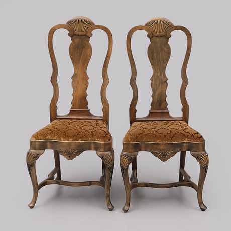 STOLAR, 2 st, barockstil, 1900-tal. Möbler - Fåtöljer & Stolar - Auctionet