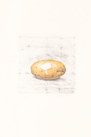 PER GUNNAR THELANDER. "Pomme de terre Philip", color lithograph, signed ...