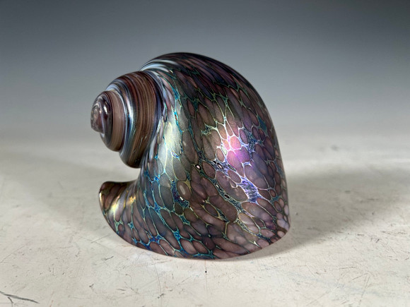 Isle of Wight glas snigel skal skulptur. Glas - Konstglas - Auctionet