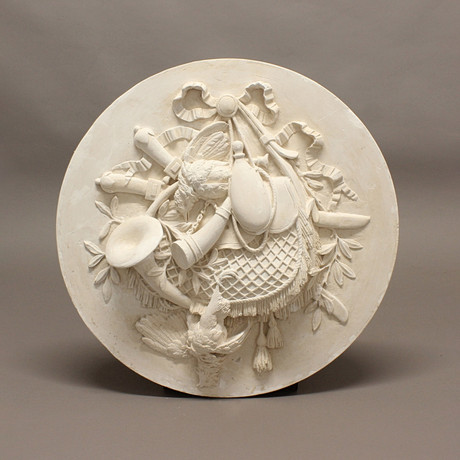 A SET OF FOUR CIRCULAR PLASTER CAST WALL PLAQUES. Art - Sculptures ...