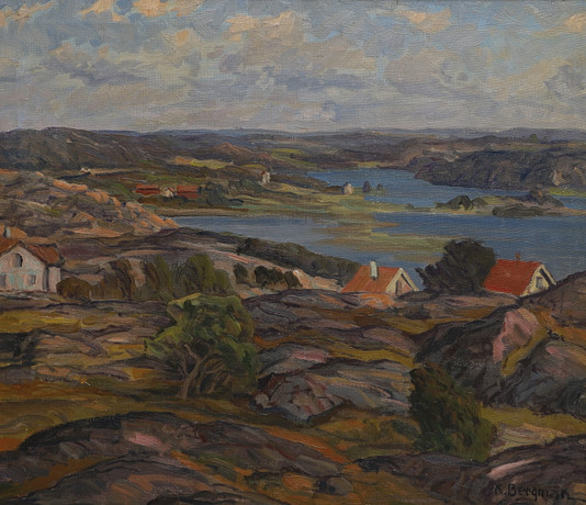 KARL BERGMAN. oil on canvas, archipelago, signed. Art - Paintings ...