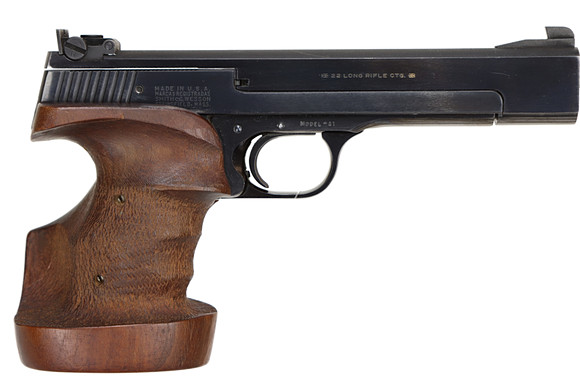 PISTOL, Semi-automatic, made by Smith & Wesson, model 41, caliber .22LR ...